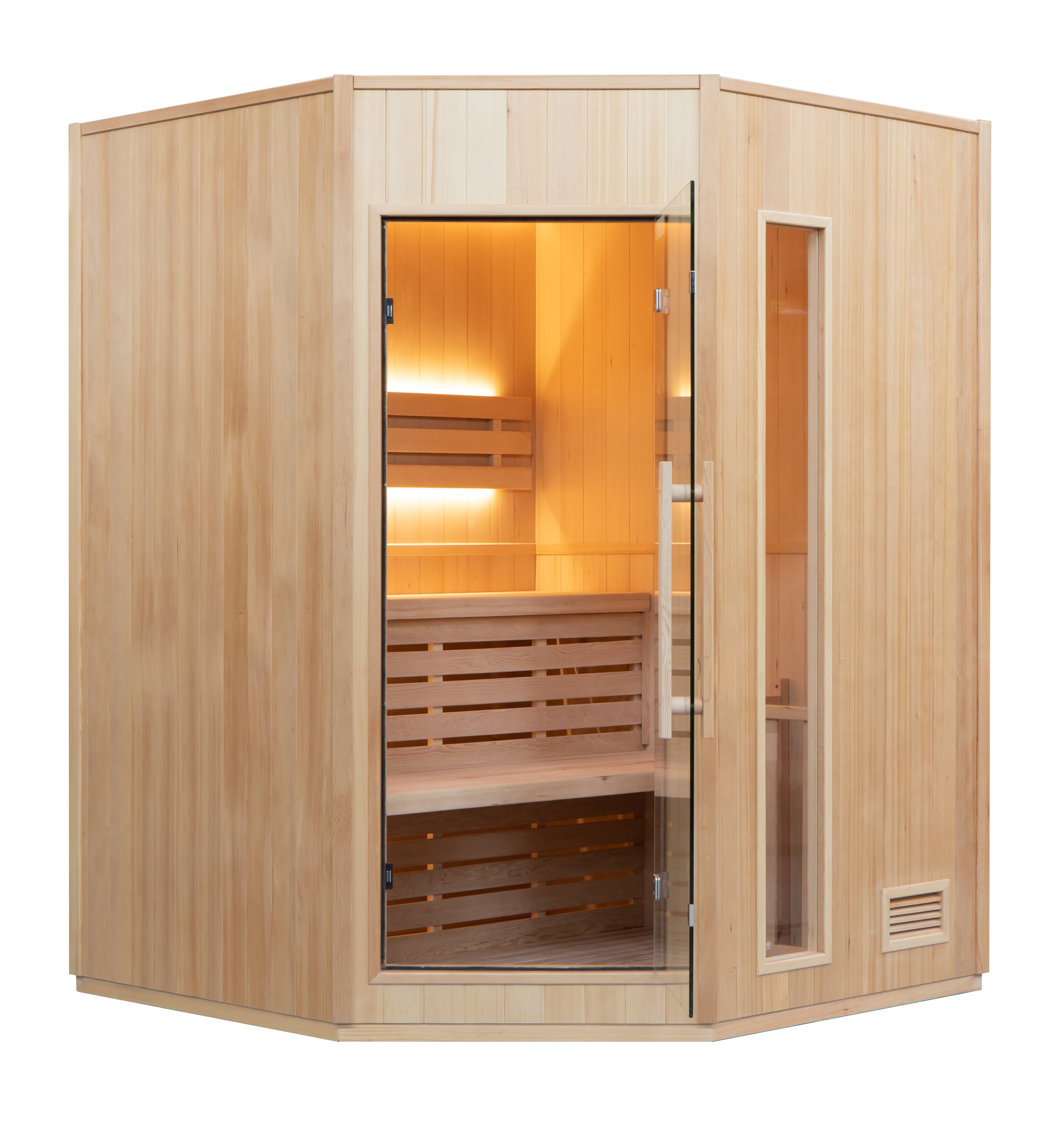 Zen 3/4 Person Corner Steam Sauna – Sauna Barn